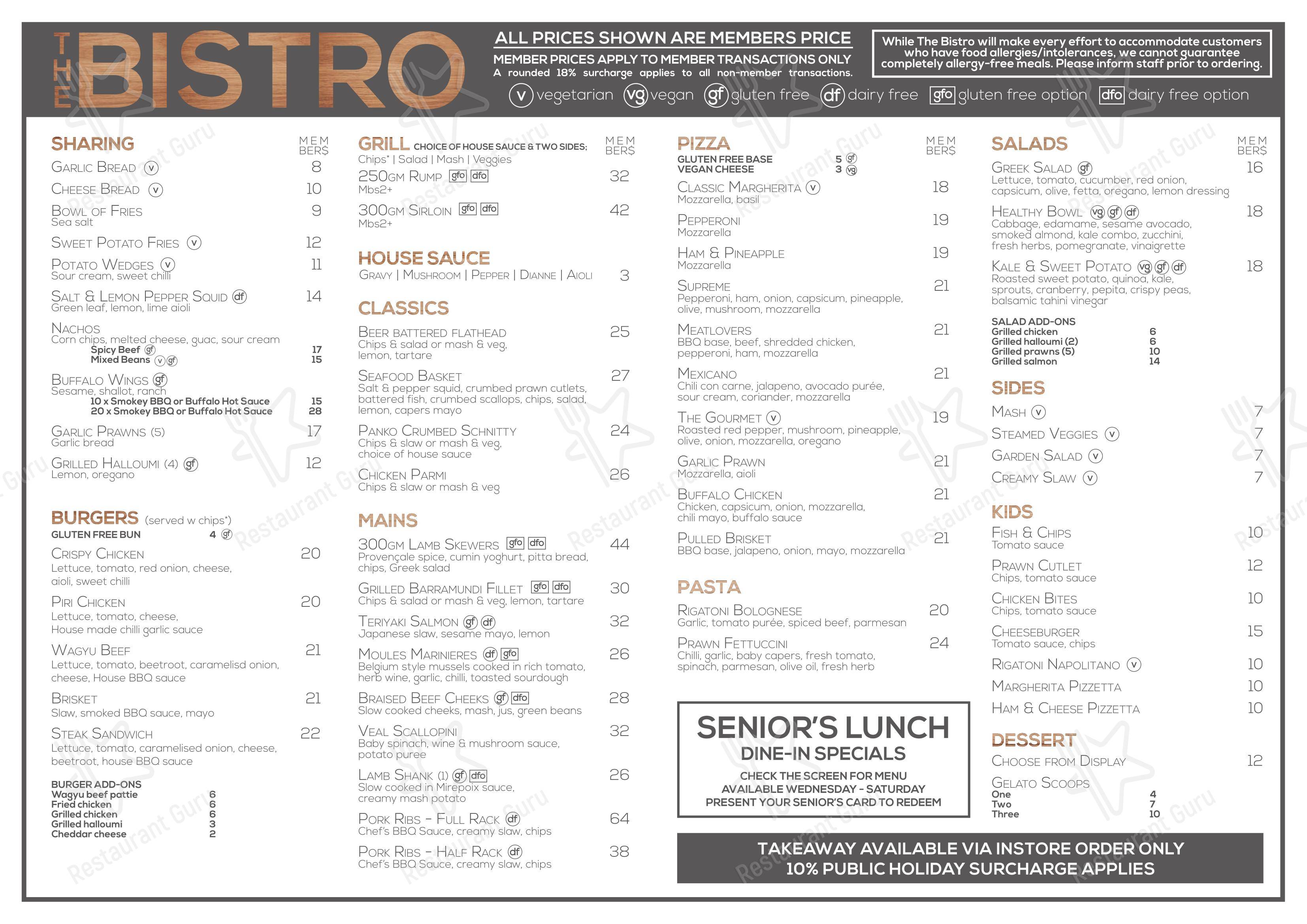 Menu at Tradies Caringbah restaurant, Caringbah, 28-30 Banksia Rd
