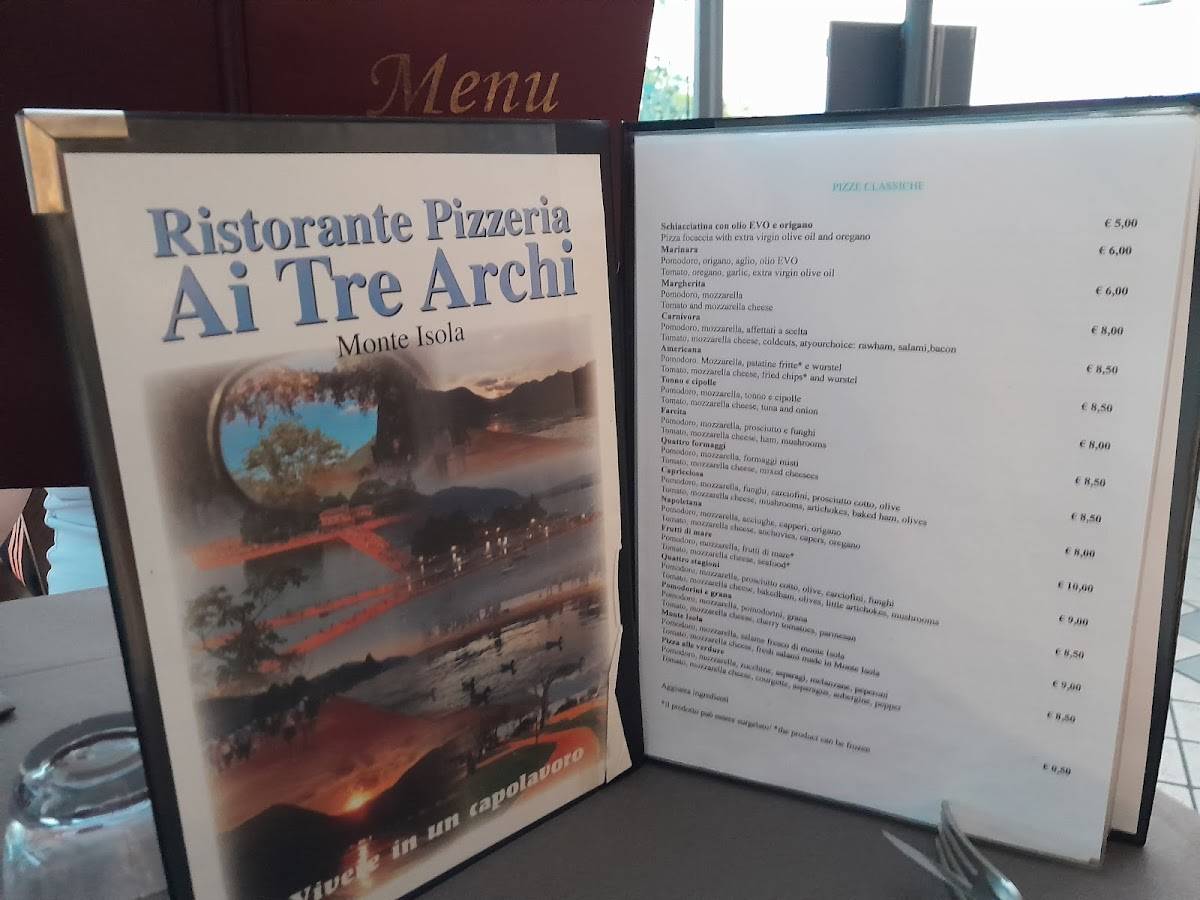 Menu at Trattoria Pizzeria Bar Ai Tre Archi, Menzino