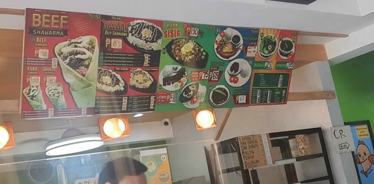 Menu at Tri Mo Shawarma Co. restaurant, Quezon City