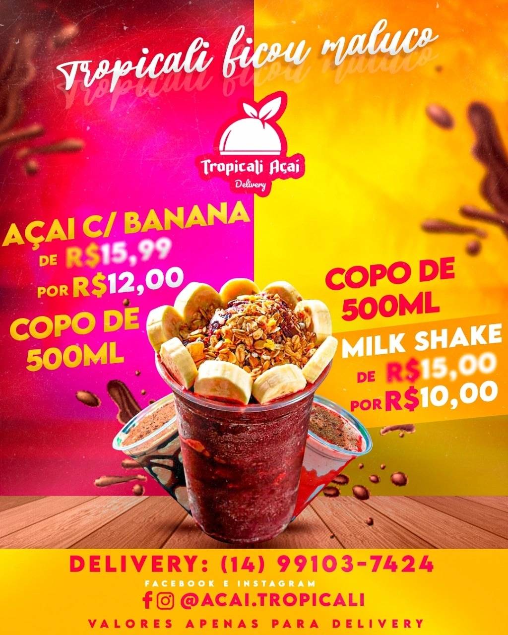 Menu em Tropicali açaí restaurante, Maracaju