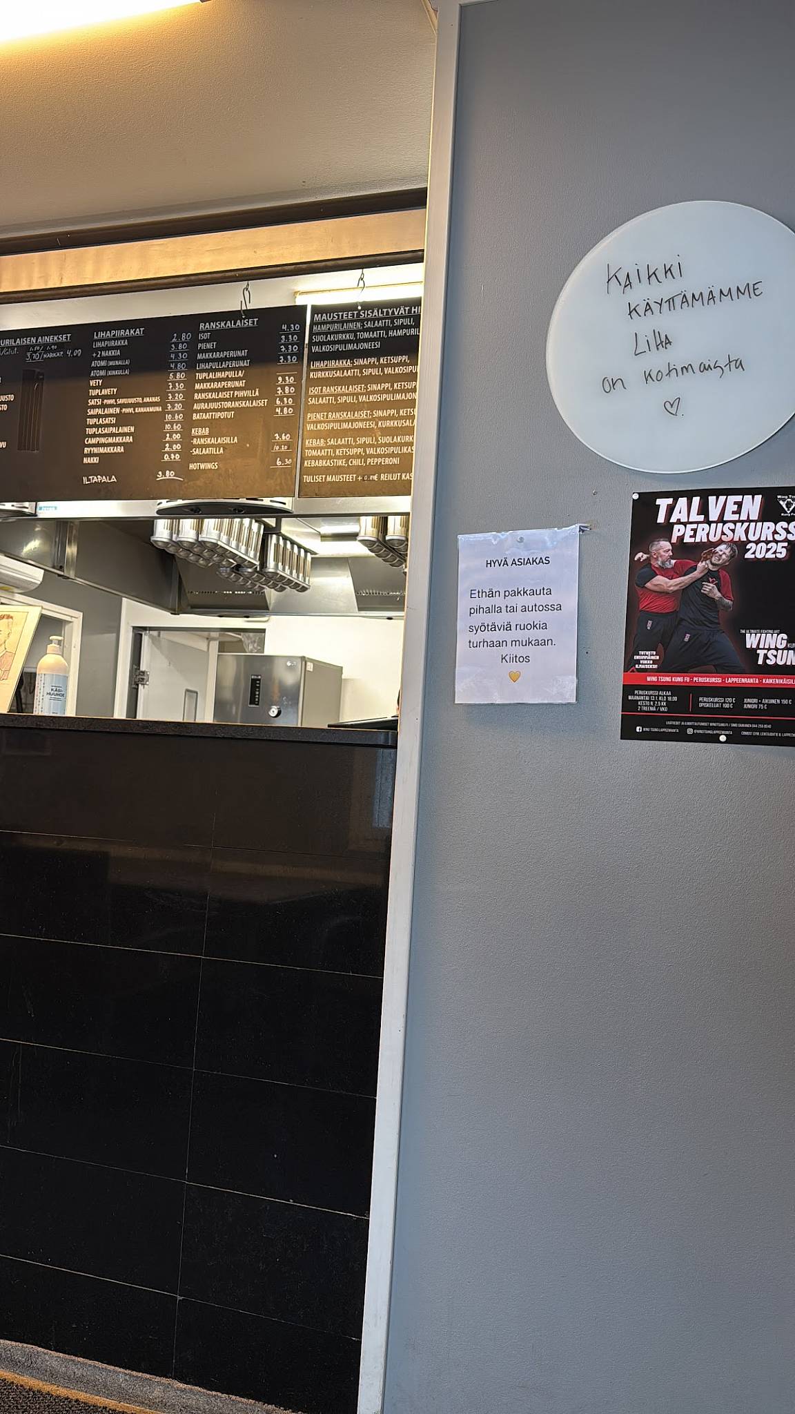 Menu at Tuen Grilli Oy BBQ, Lappeenranta