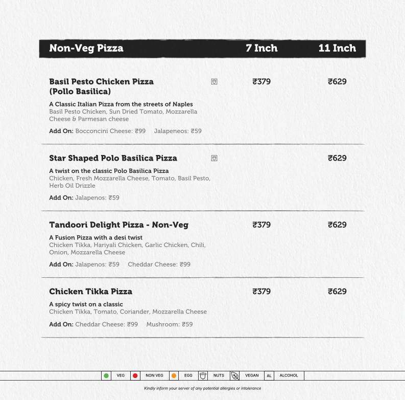 Menu at URU Brewpark, Bengaluru