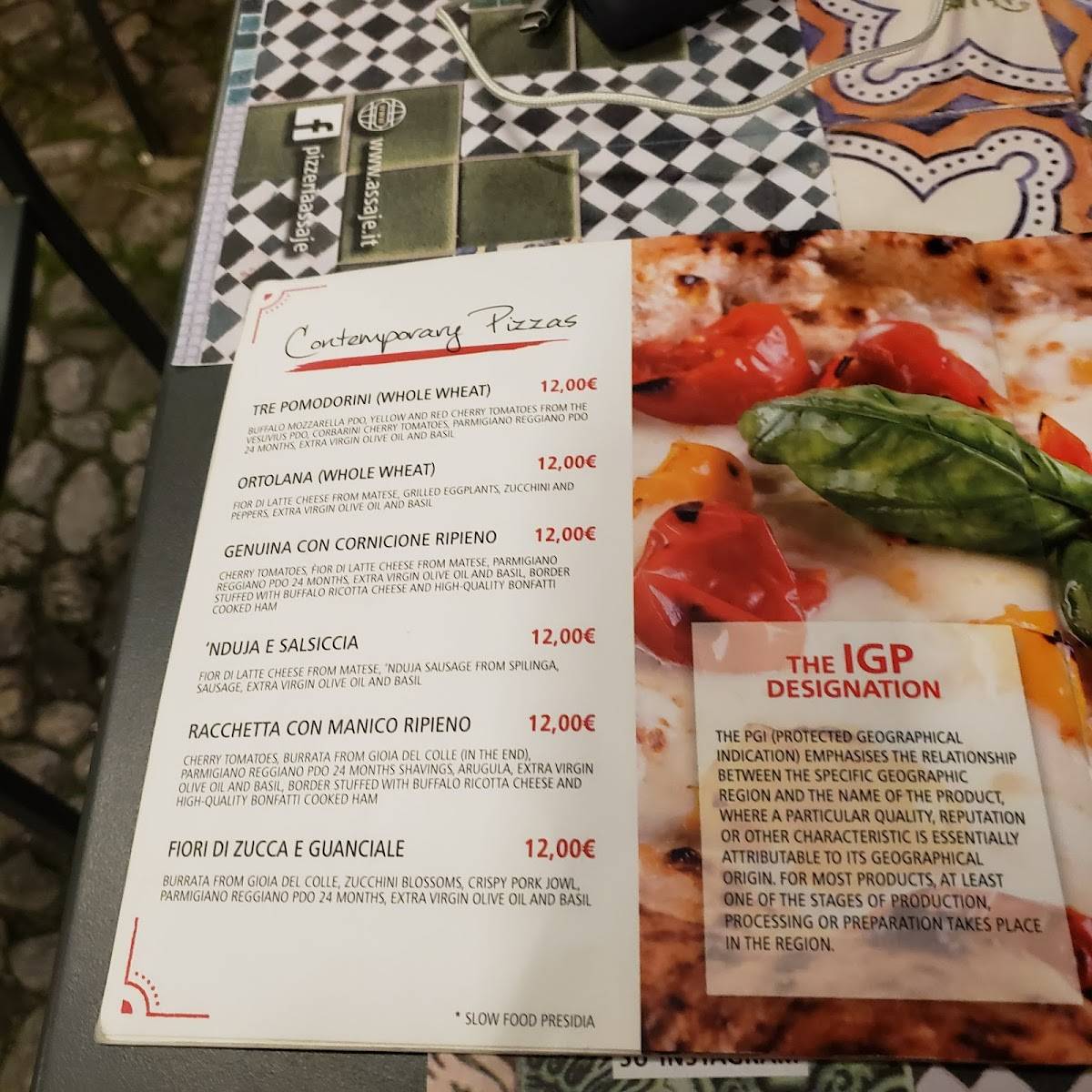 Speisekarte von Assaje restaurant, Udine
