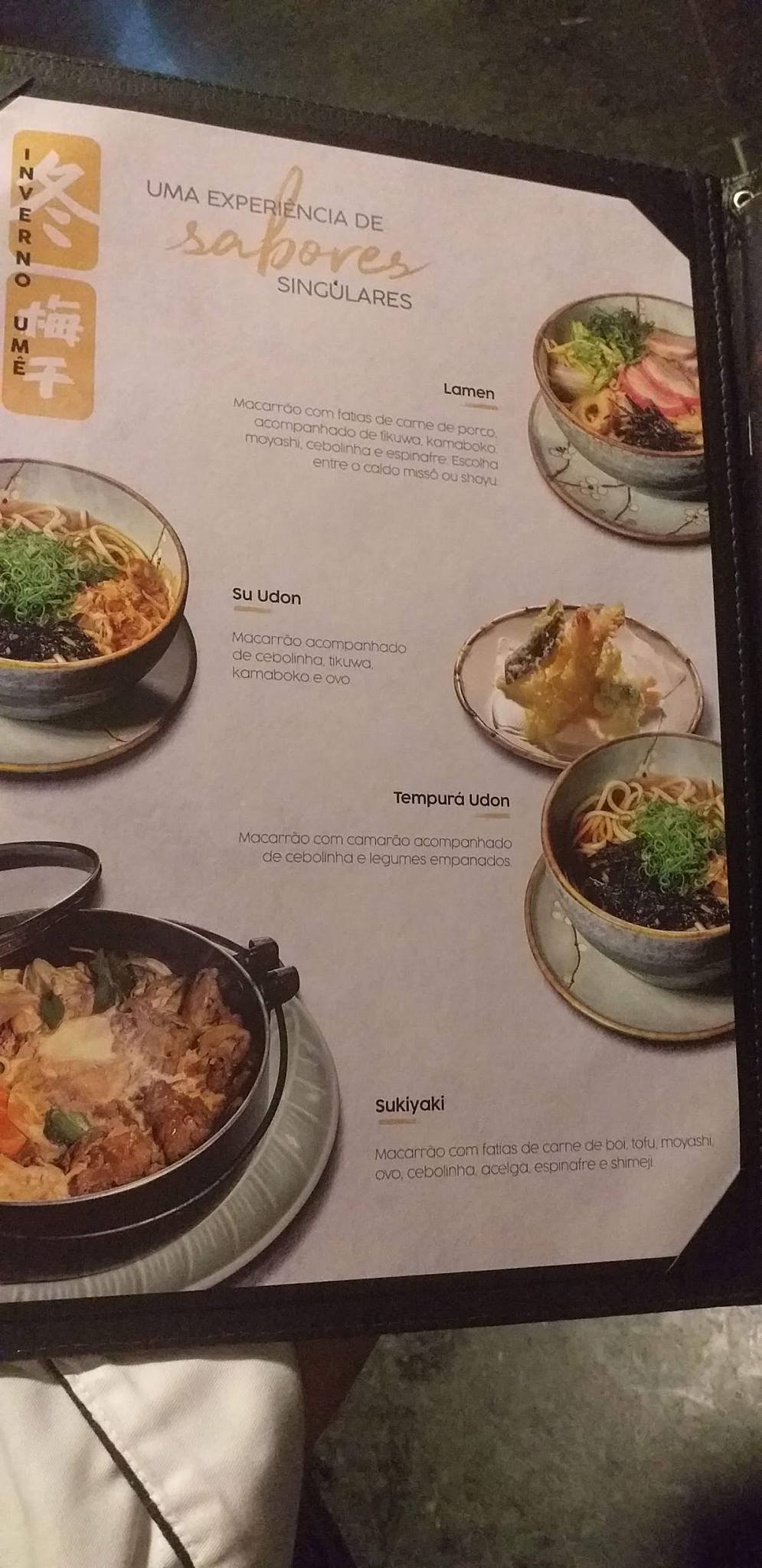 Menu em Umê Culinária Japonesa restaurante, Presidente Prudente