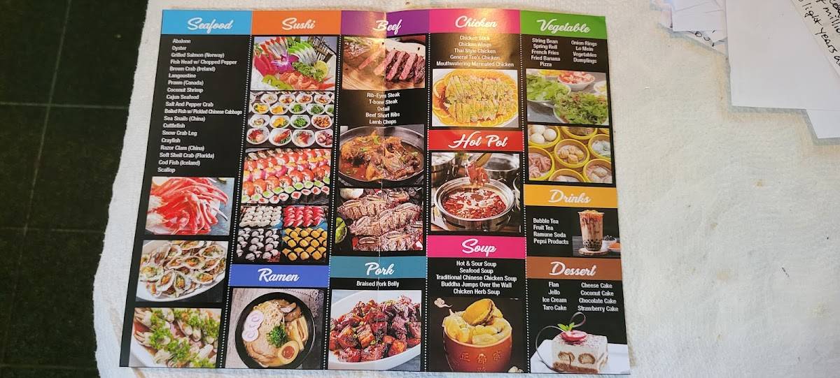 Menu at Umi Hot Pot Sushi & Seafood Buffet restaurant, Philadelphia