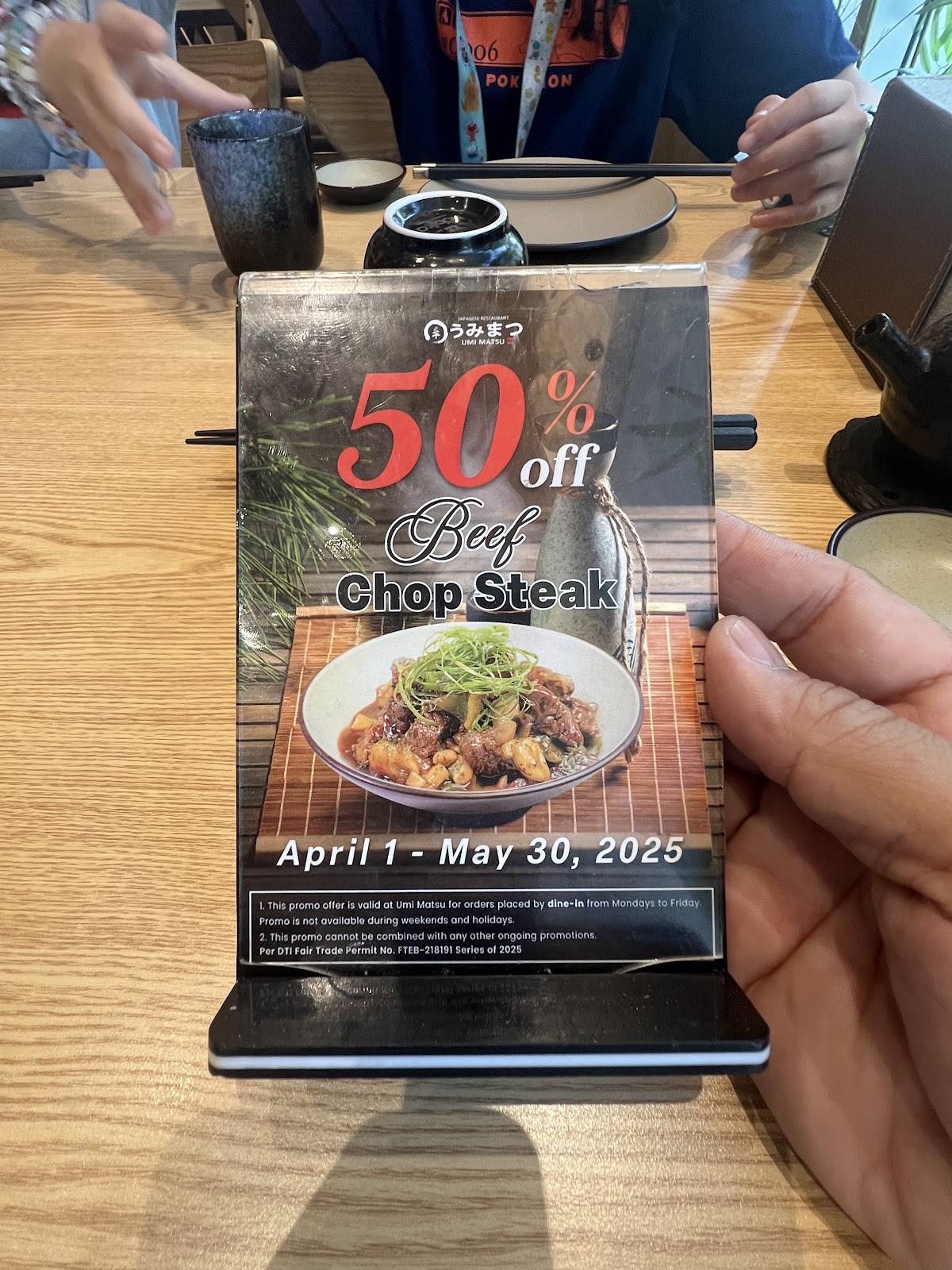 Menu at Umimatsu Japanese Restaurant BGC, Taguig