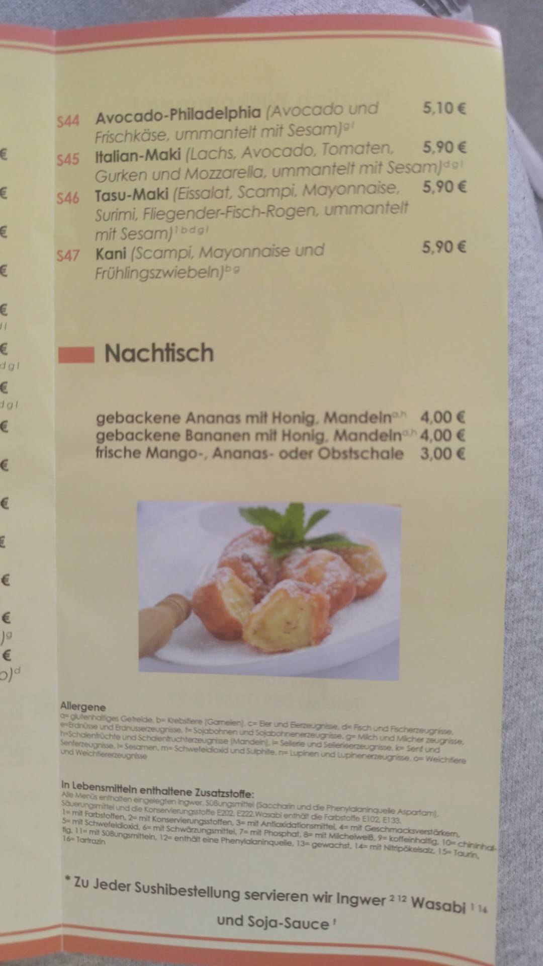 Speisekarte von Vanty restaurant, München