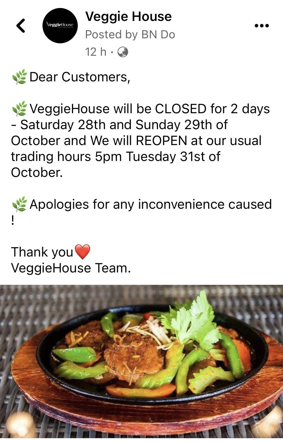 Menu at Veggie House Vegan & Vegetarian Restaurant, Canley Vale