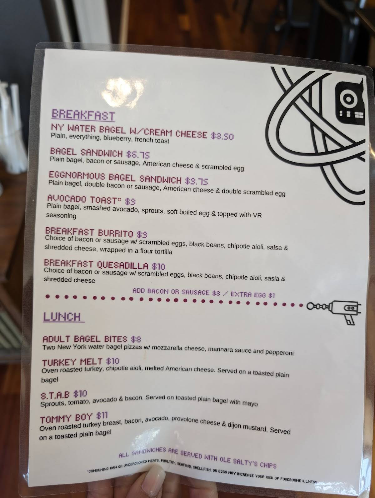 Menu at Velvet Robot Coffee Lab, Roscoe