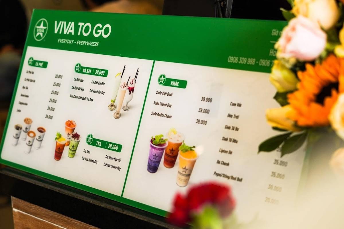 Menu at Viva Togo Cửu Long, Ho Chi Minh City