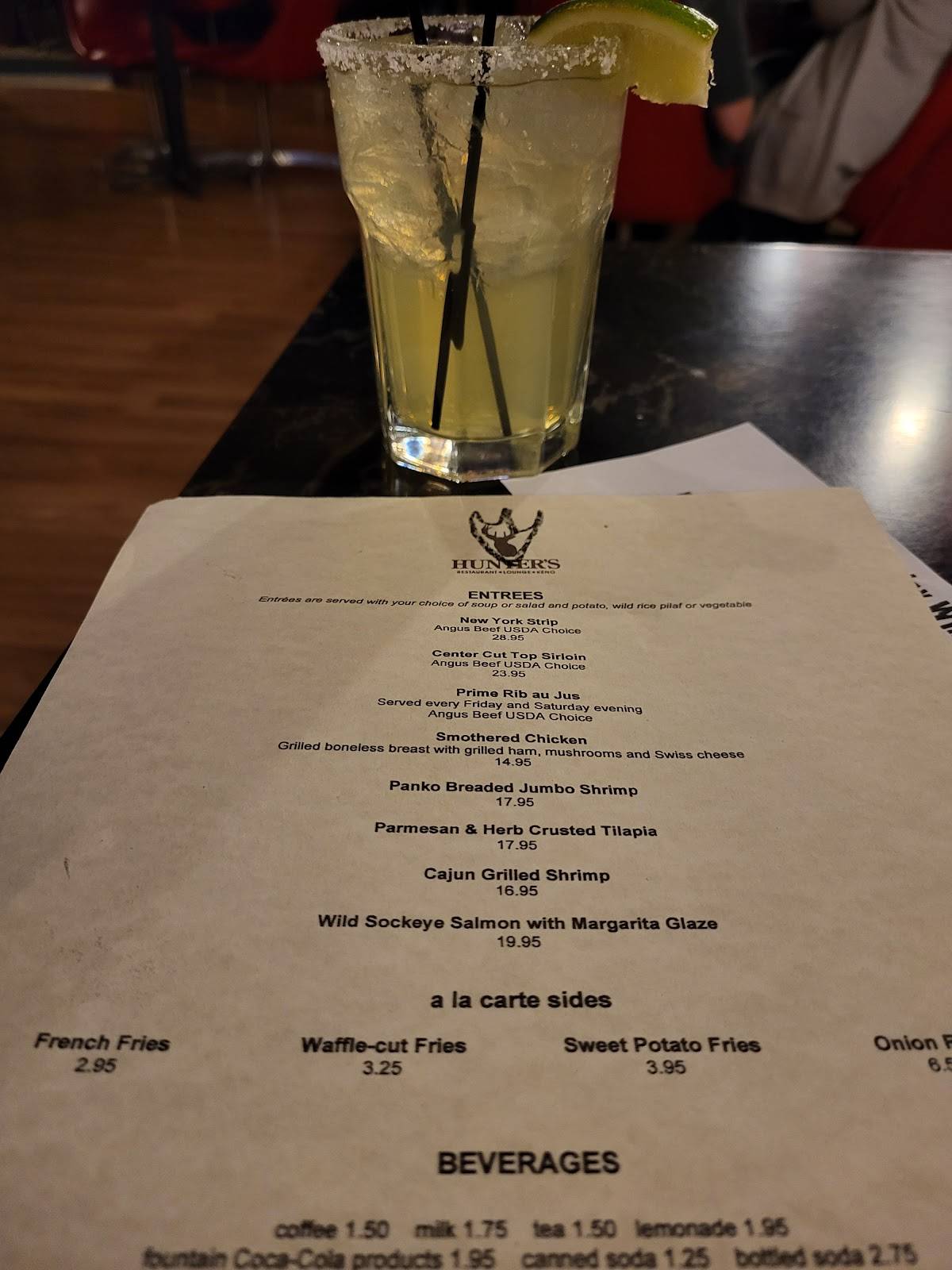 Menu at Hunter's Restaurant & Lounge, Waco