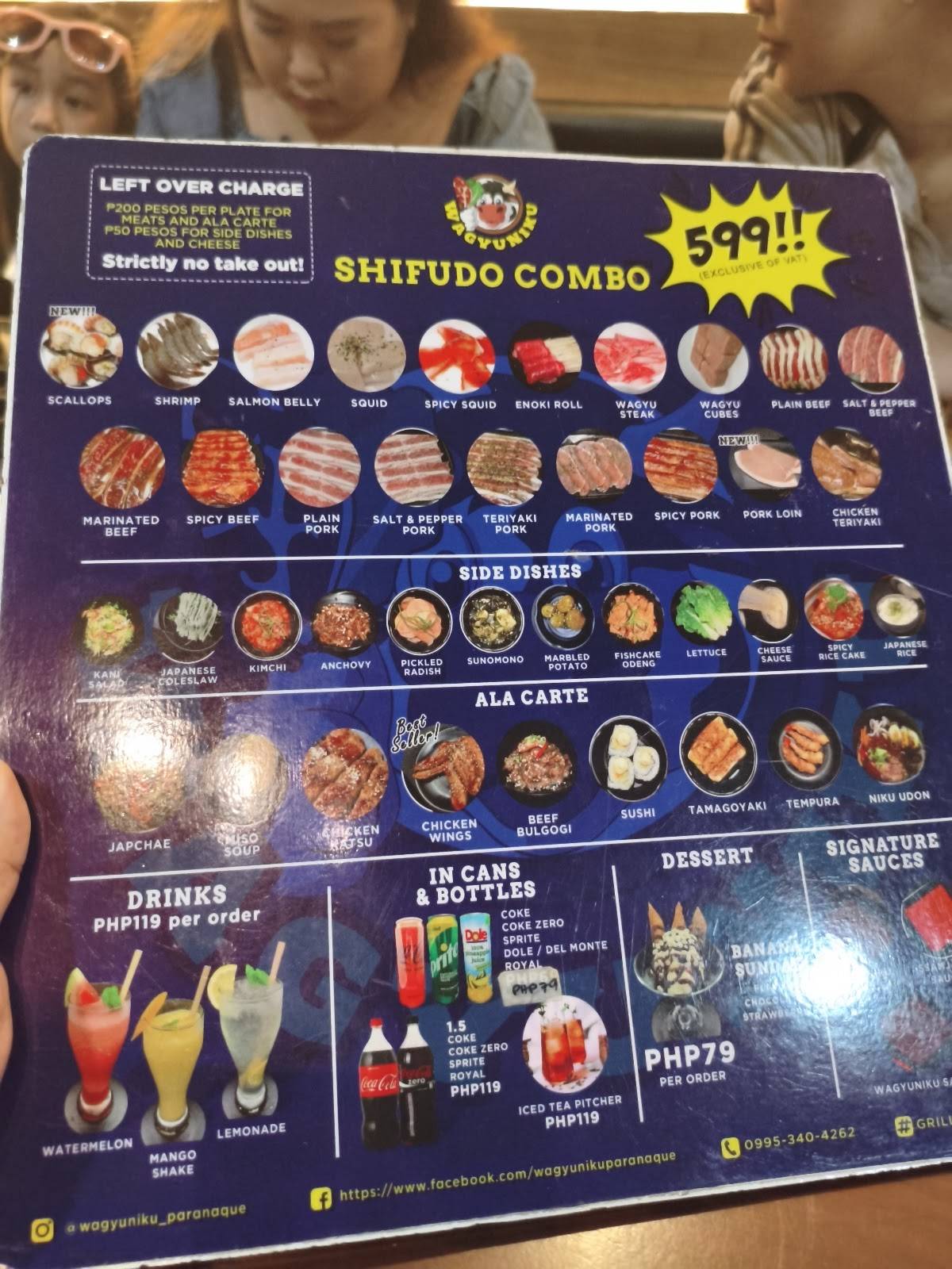 Carta del restaurante Wagyuniku Parañaque, Muntinlupa, 146 Aguirre Ave