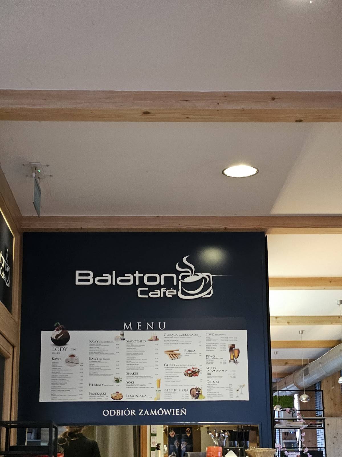 Menu at Balaton Cafe, Warsaw