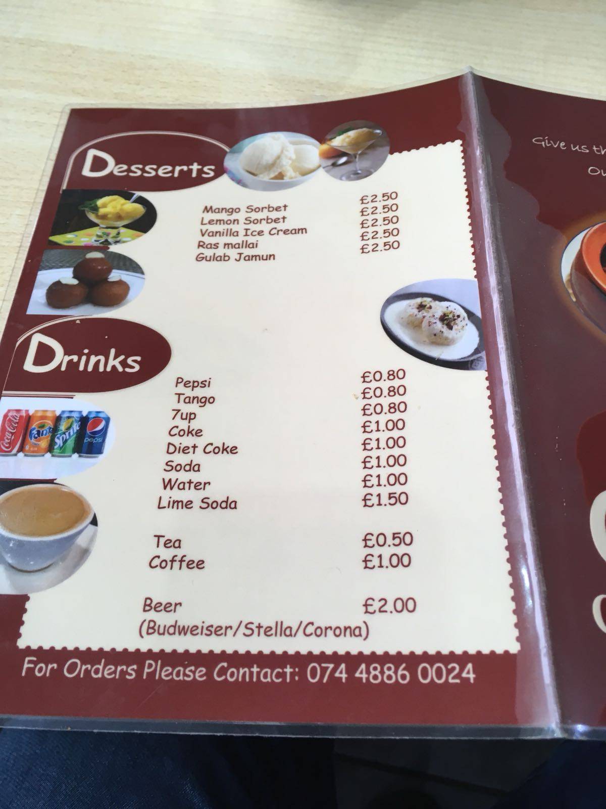 Menu at GOAN SPICE CAFÈ & RESTAURANT, Wembley