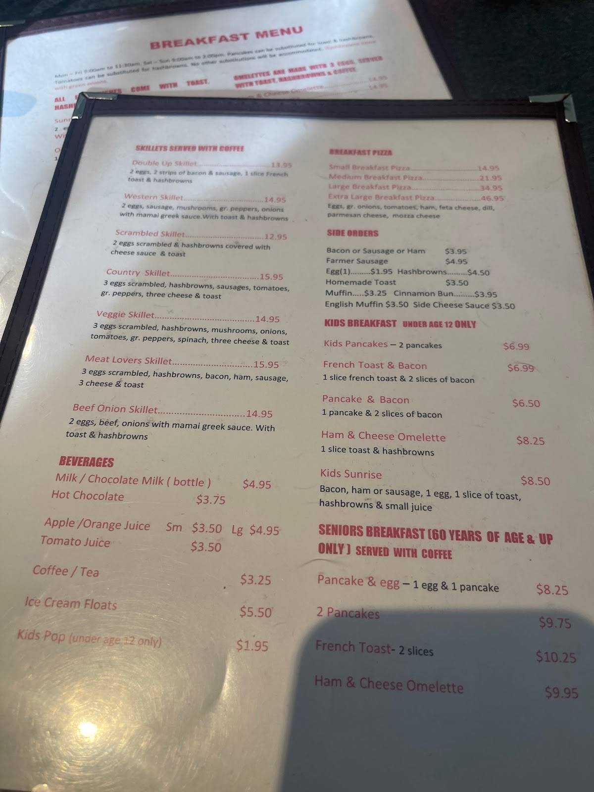 Menu at Western Pizza pizzeria, Regina, 346 University Park Dr