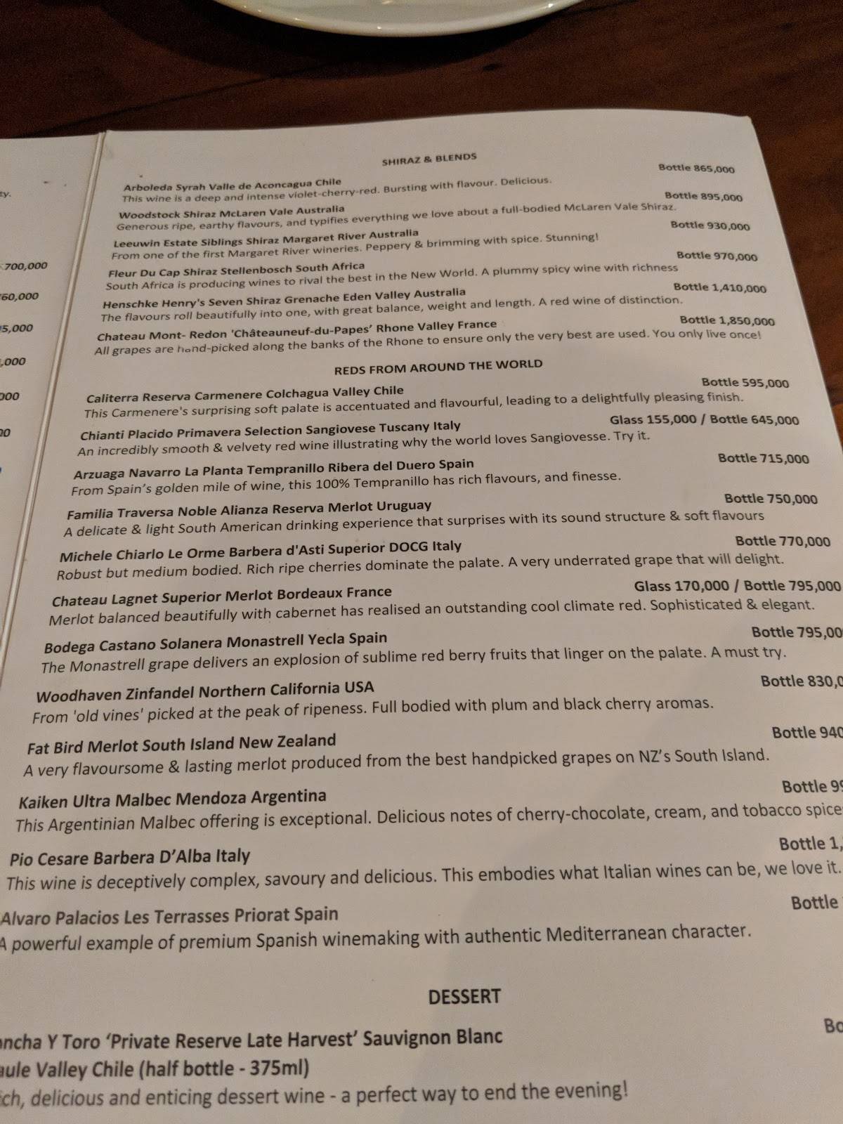 Menu at White Marble Restaurant, Hoi An