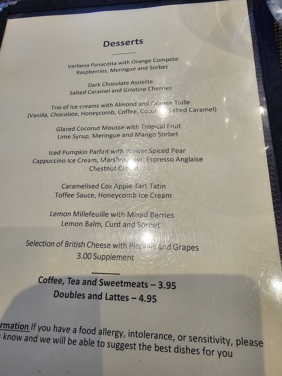 Menu at Wild Mushroom Restaurant, Hastings, Woodgate House