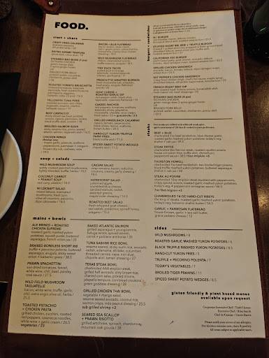Menu at Wildcraft Grill + Long Bar, Waterloo