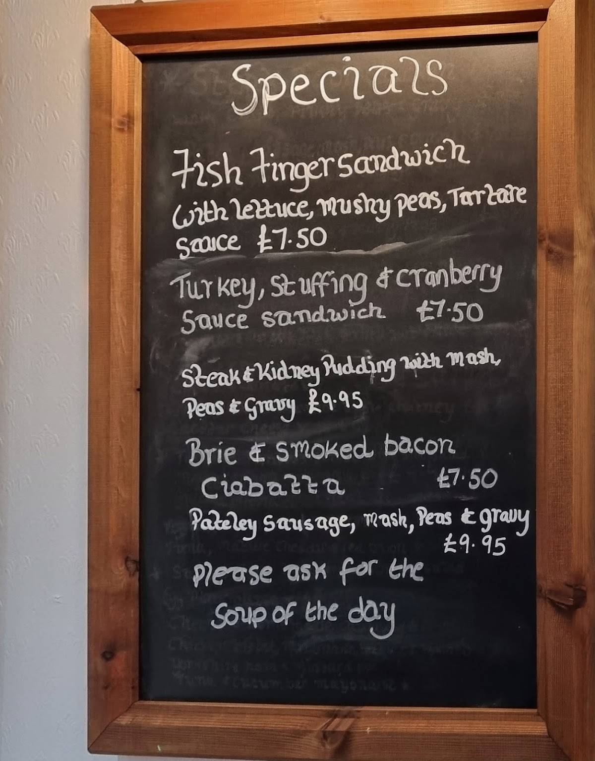 Menu at Wildings Riverside Cafe, Pateley Bridge