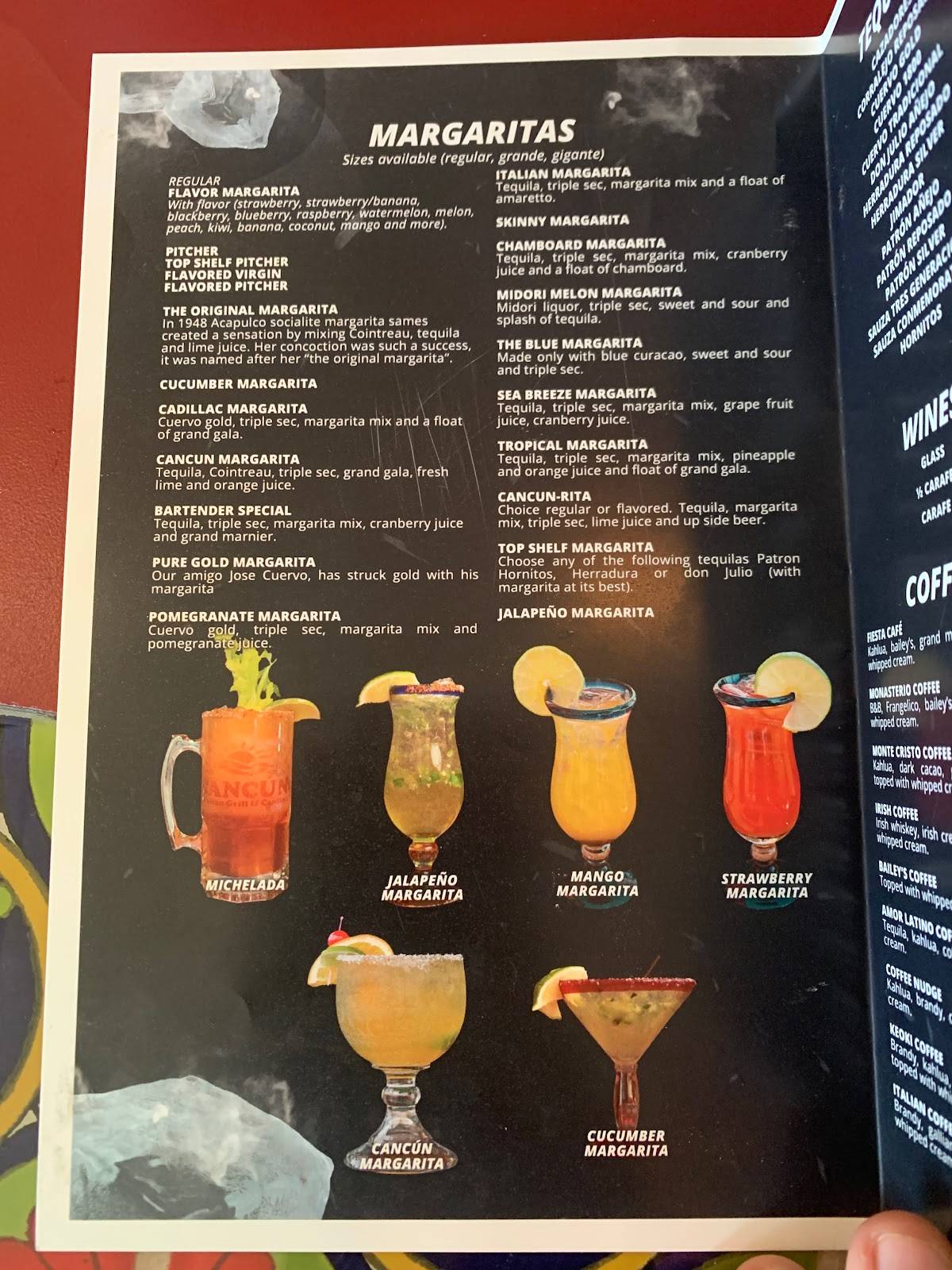 Menu at Cancun Mexican Grill and Cantina Windsor pub & bar, Windsor