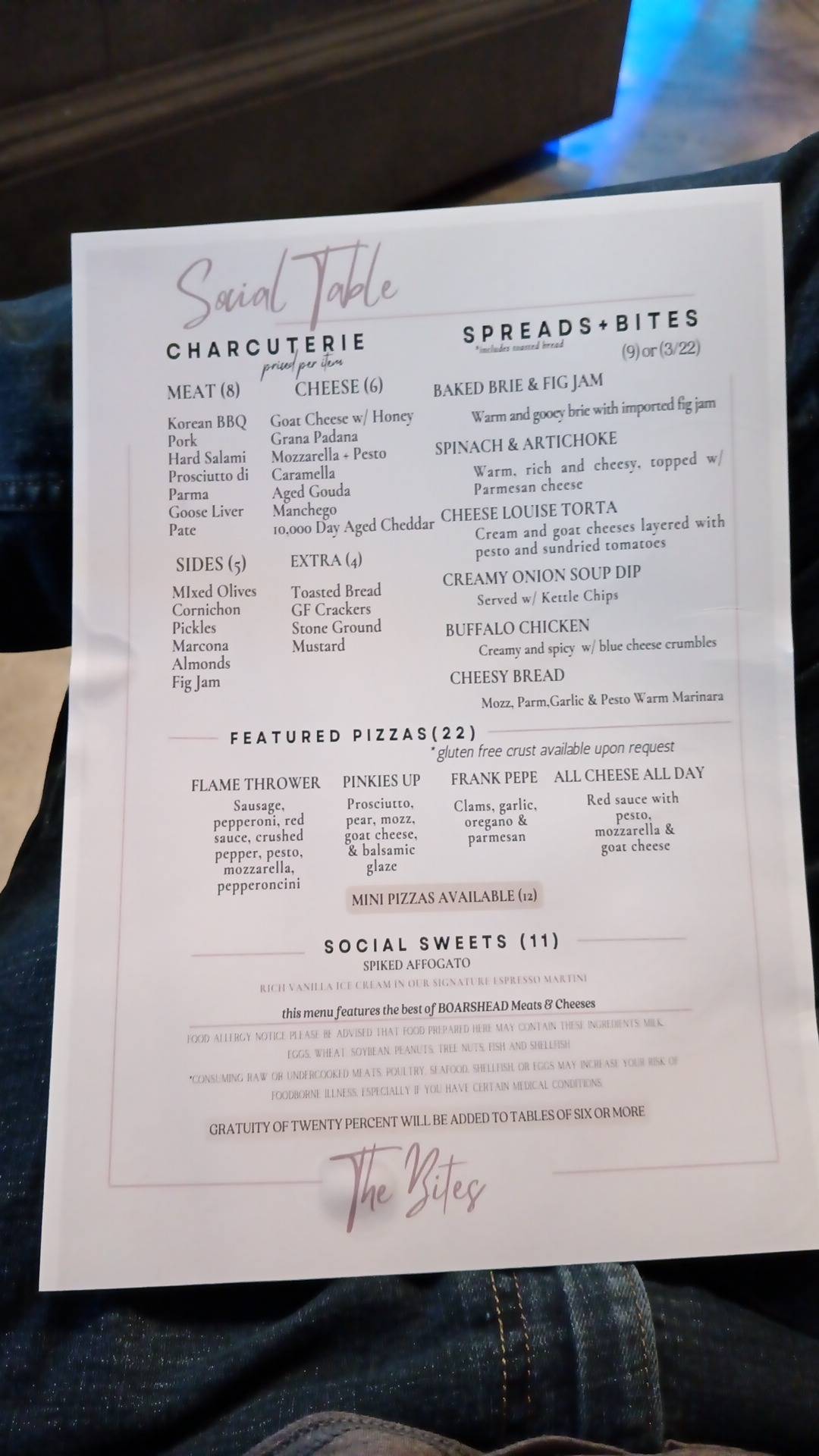 Menu at Wine Social pub & bar, Richland