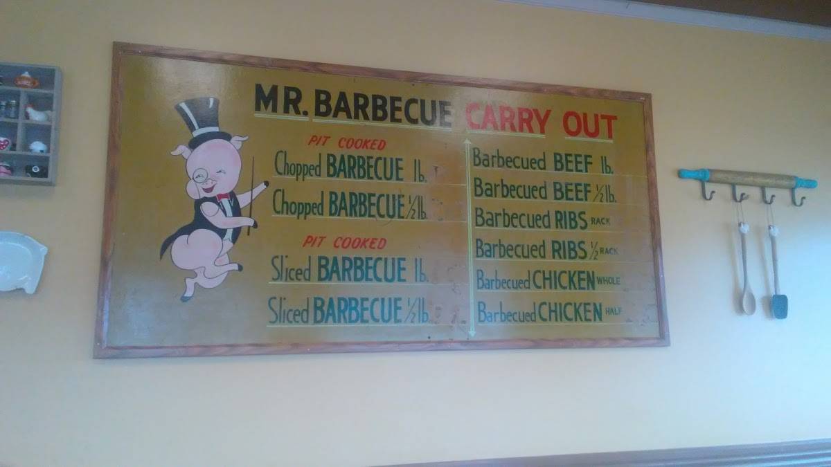 Menu at Mr. Barbecue, Winston-Salem, Peters Creek Pkwy