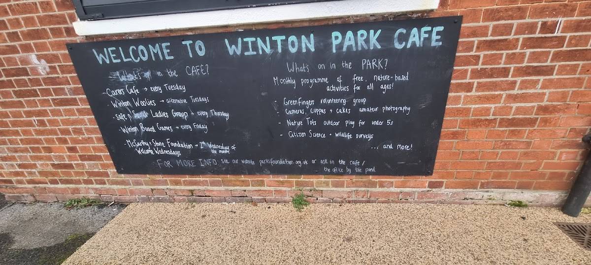 Menu at Winton Park Cafe, Bladon