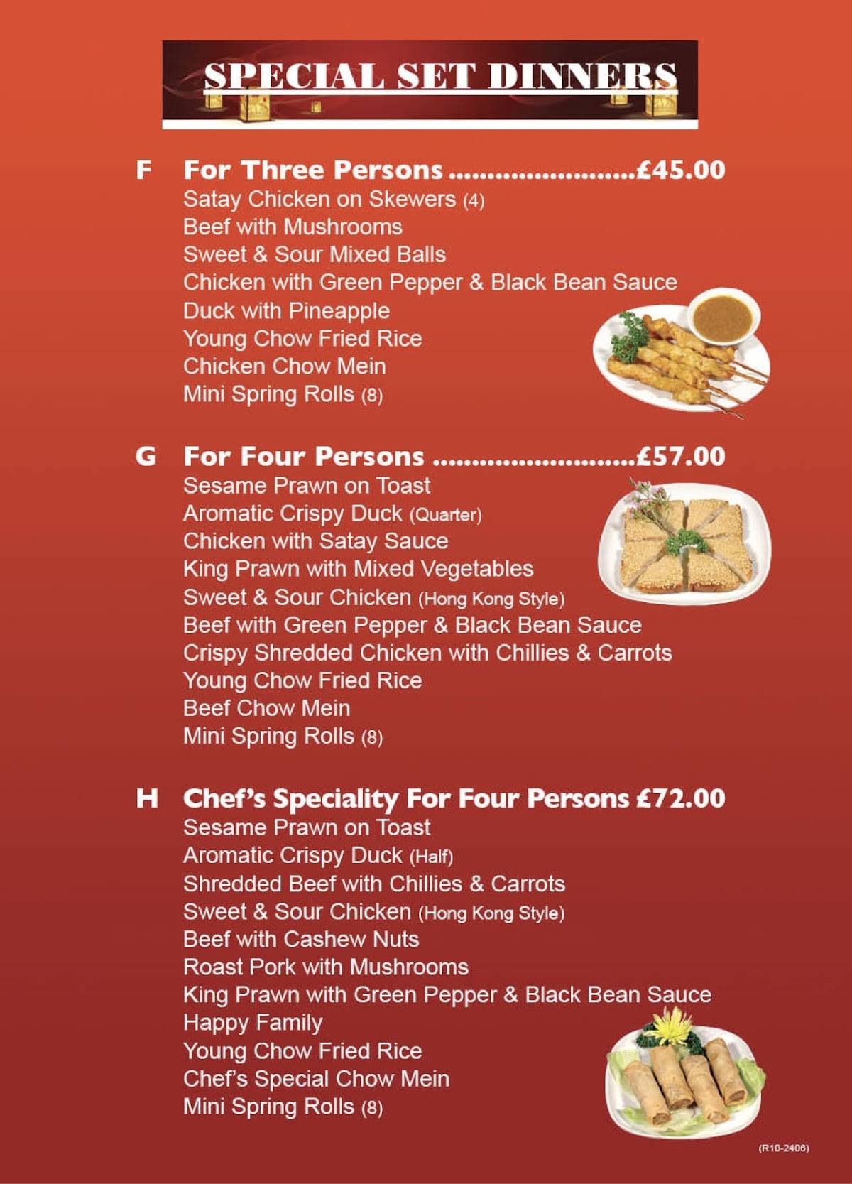 Menu at Ruby Chinese Takeaway restaurant, Wisbech