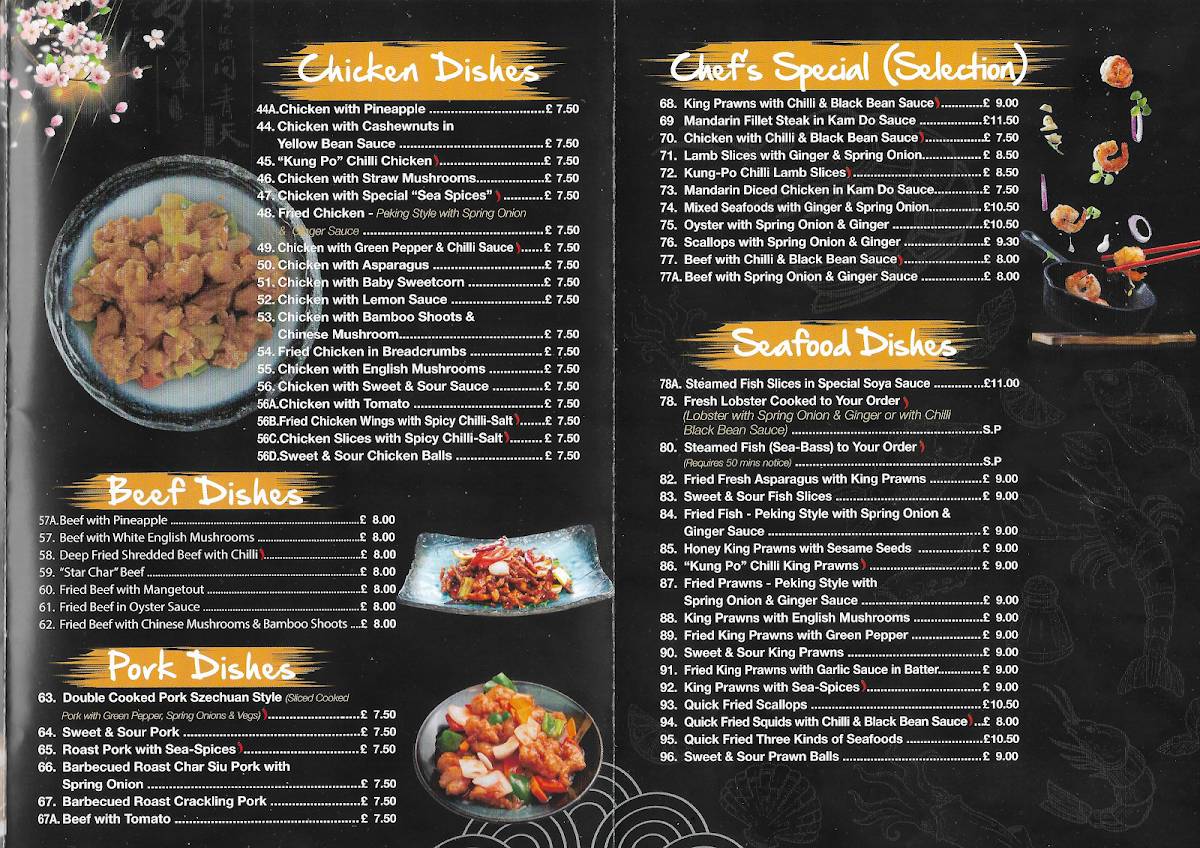 Menu at Wo Fat restaurant, Loughton, 270-272 High Rd