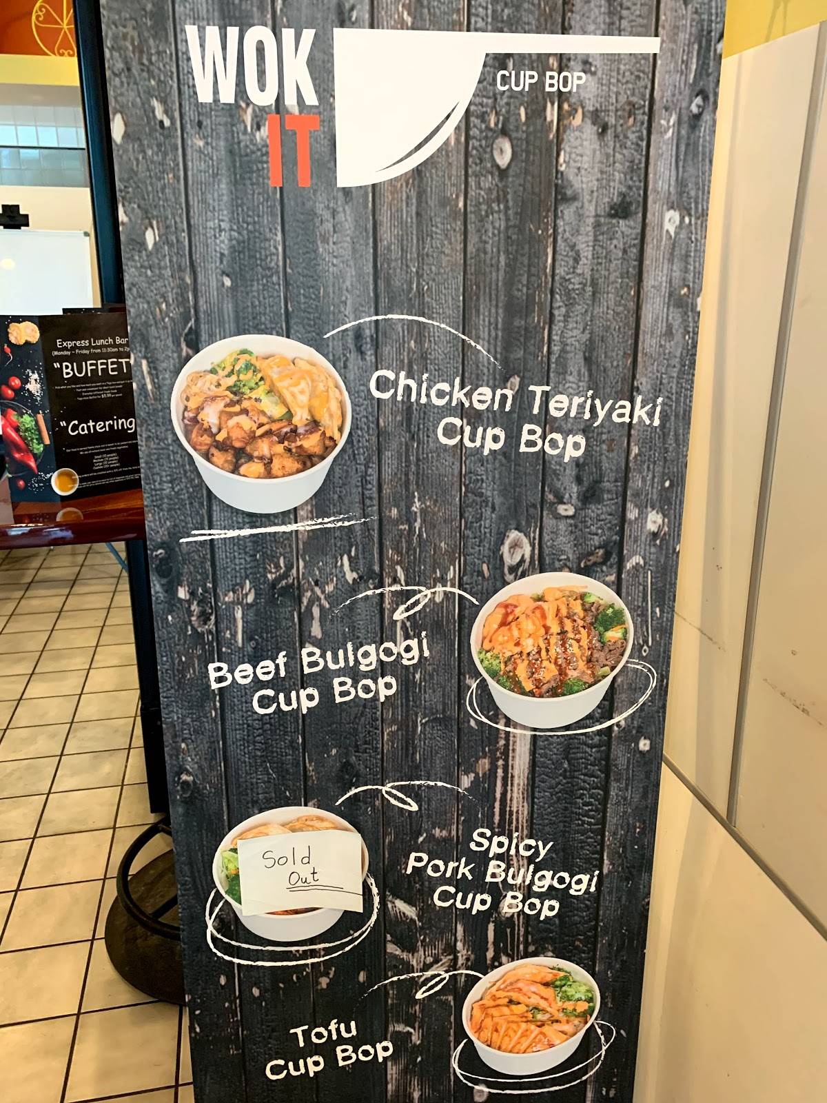 Menu at Wok-It restaurant, Irving