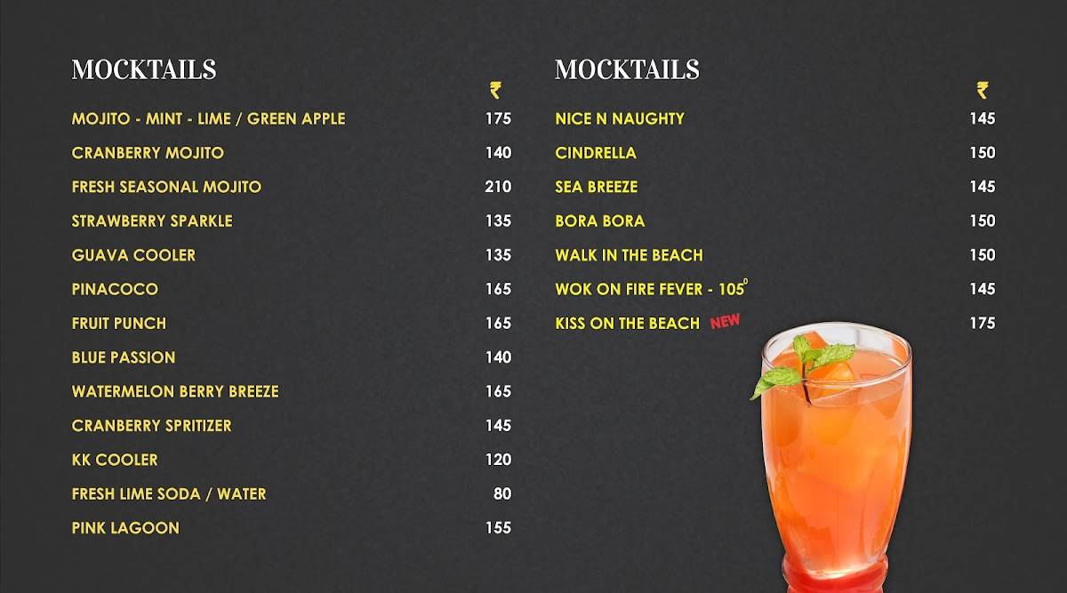 Menu at Wok On Fire - Indo Chinese & Pan Asian, Anand