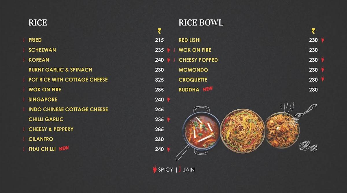 Menu at Wok On Fire - Indo Chinese & Pan Asian, Anand