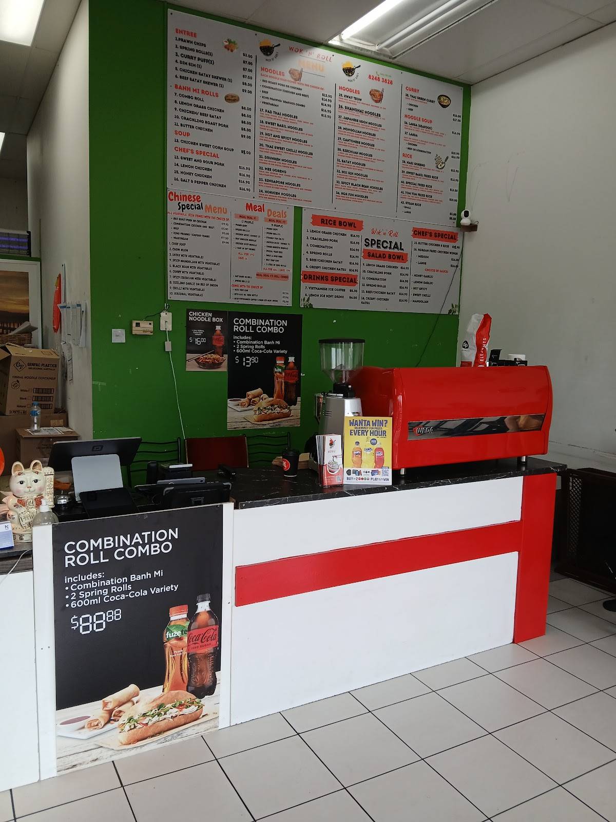 Menu at Wok 'n' Roll Bistro restaurant, Taperoo