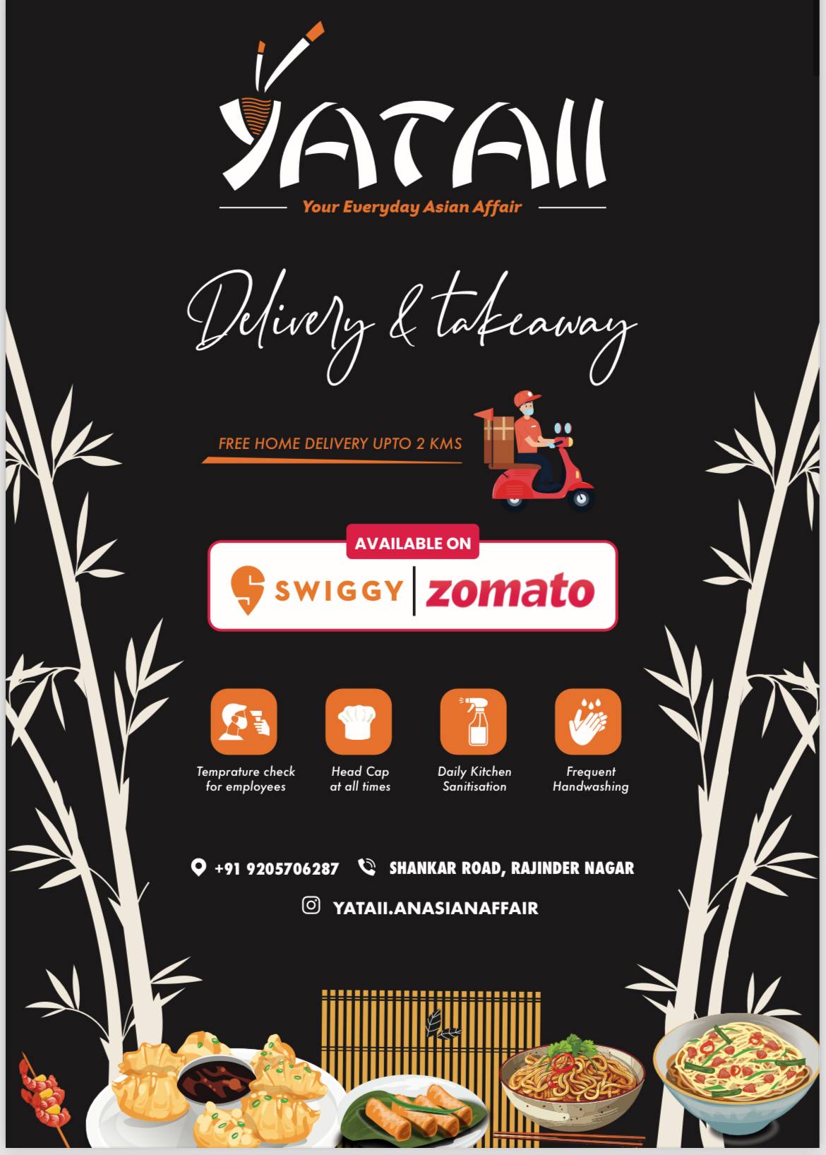 Menu at YATAII, New Delhi