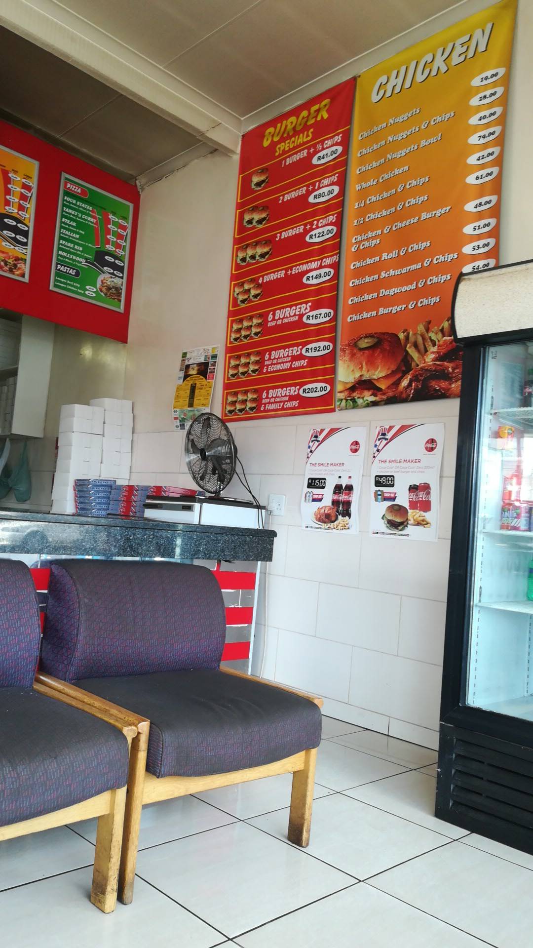 Menu at Yankys Burgers & Pizzas Randgate restaurant, Randfontein