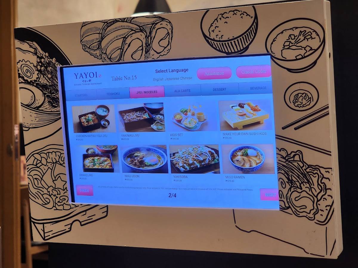 Menu at Yayoi restaurant, Quezon City, Ground Floor