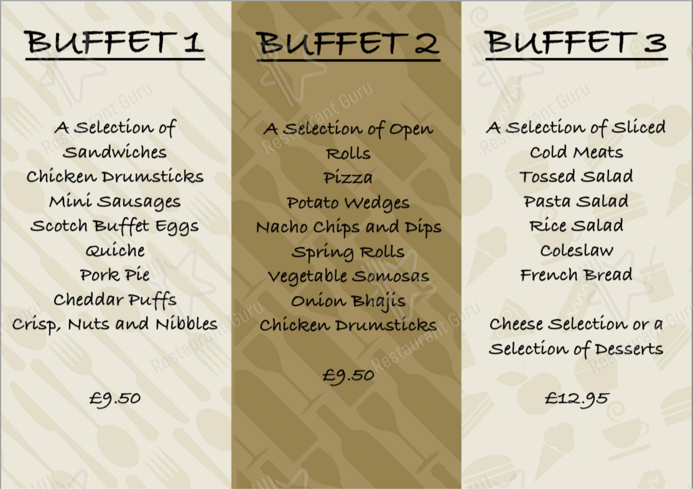 Menu at Ye Olde Smokey House pub & bar, Paignton