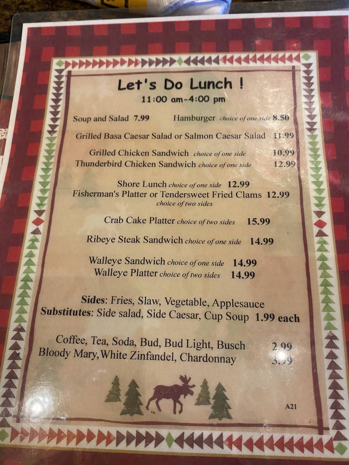 Menu at Yellowstone Cafe, Town and Country