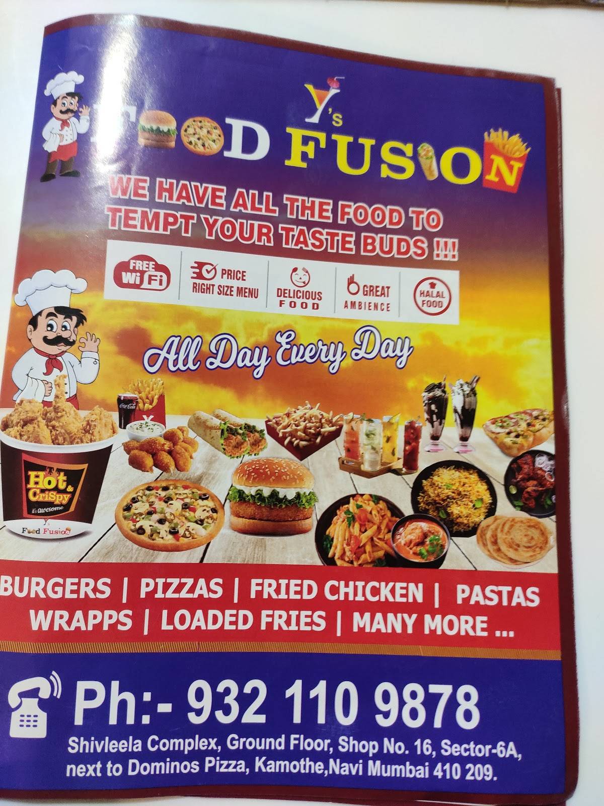 Menu at Y's Food Fusion, Navi Mumbai, Shop No. 16