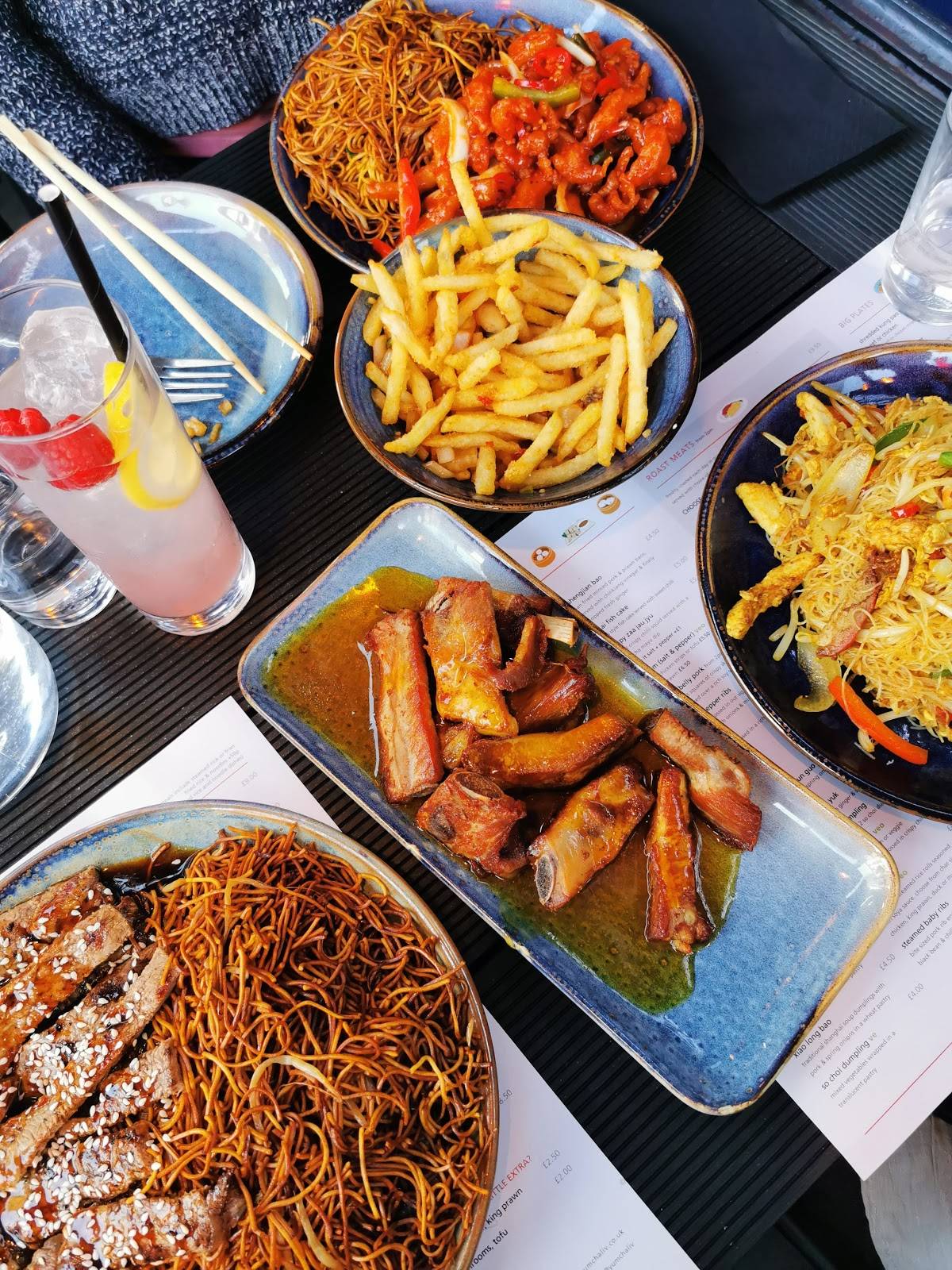 Menu at Yum Cha restaurant, Liverpool