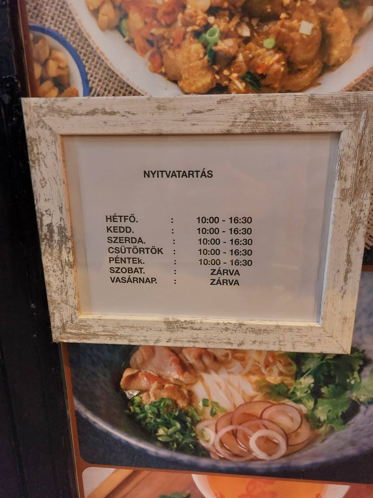 Menu at ZUNI - Vietnamese Food & Bar, Budapest