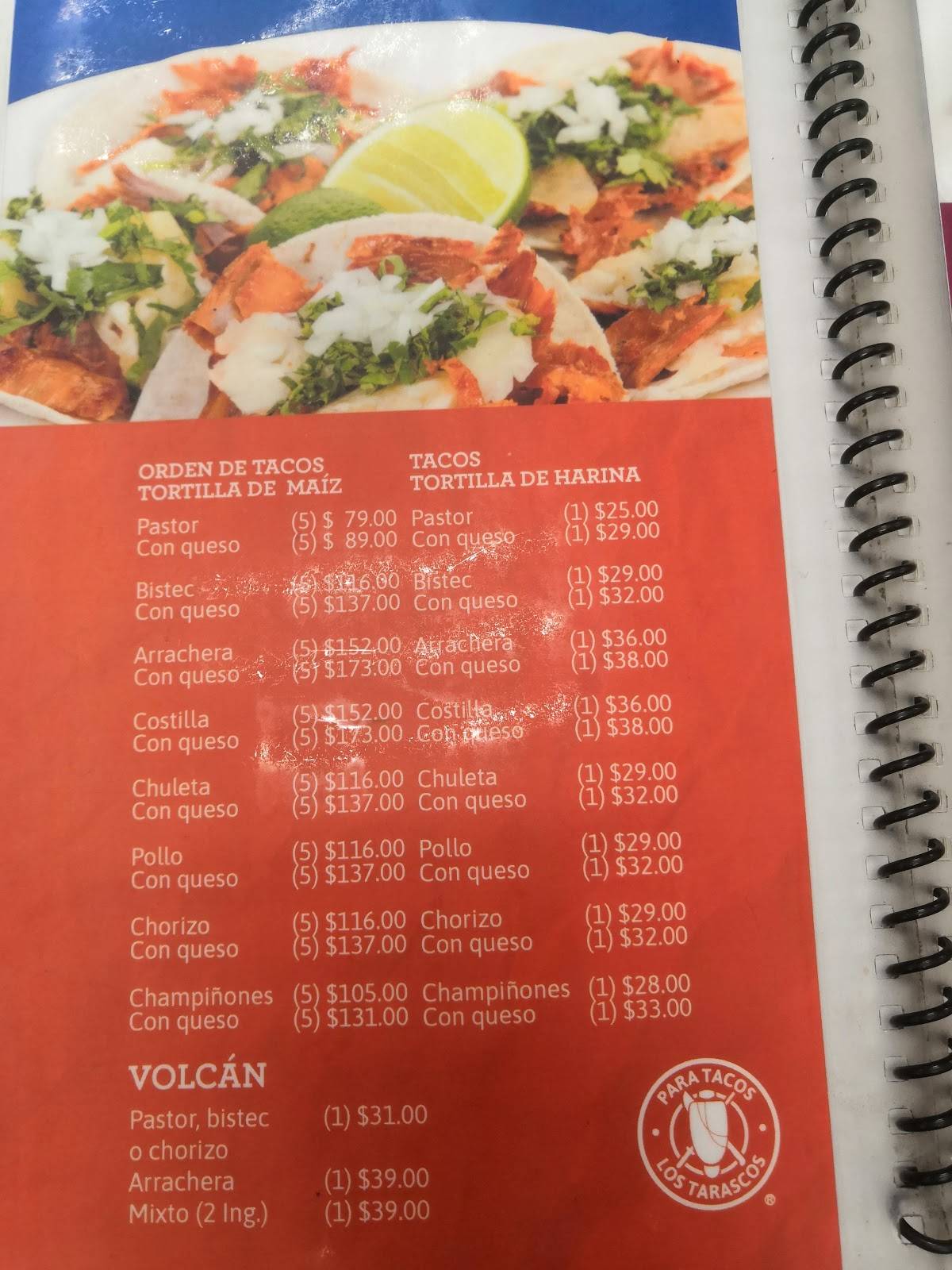 Carta del restaurante Tacos Los Tarascos La Cima, Zapopan, Lat. Juan ...