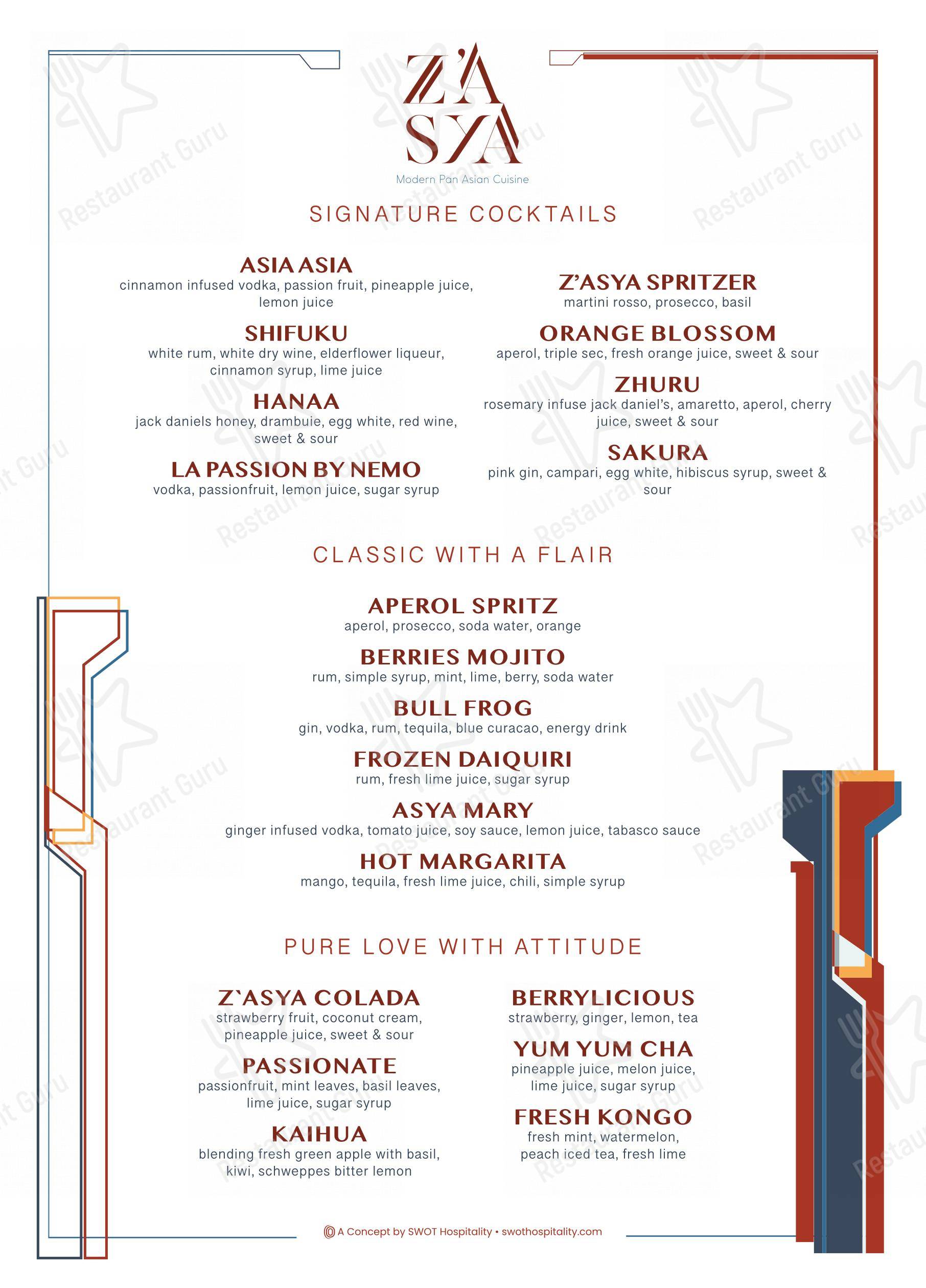 Menu at Zasya, Belek Belediyesi