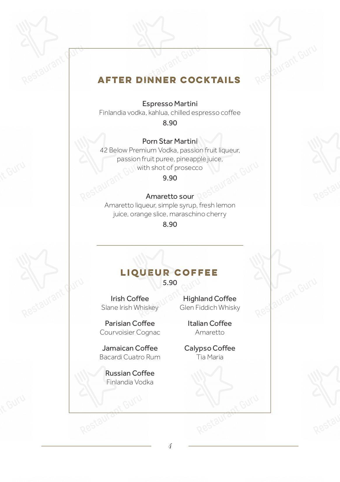 Menu at Zaza restaurant, Amersham