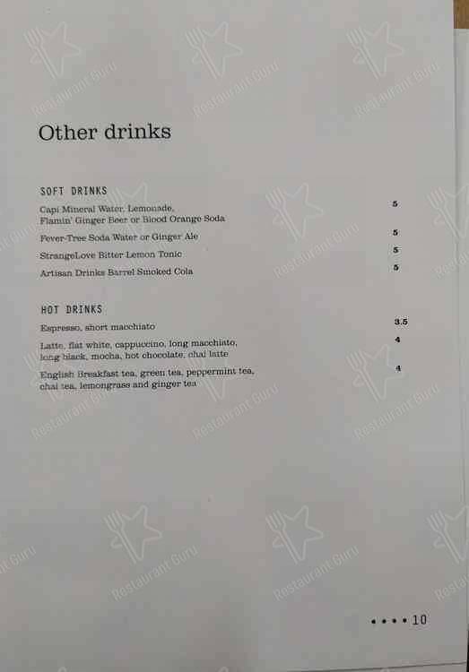 Menu at Four Pillars Gin Distillery pub & bar, Healesville