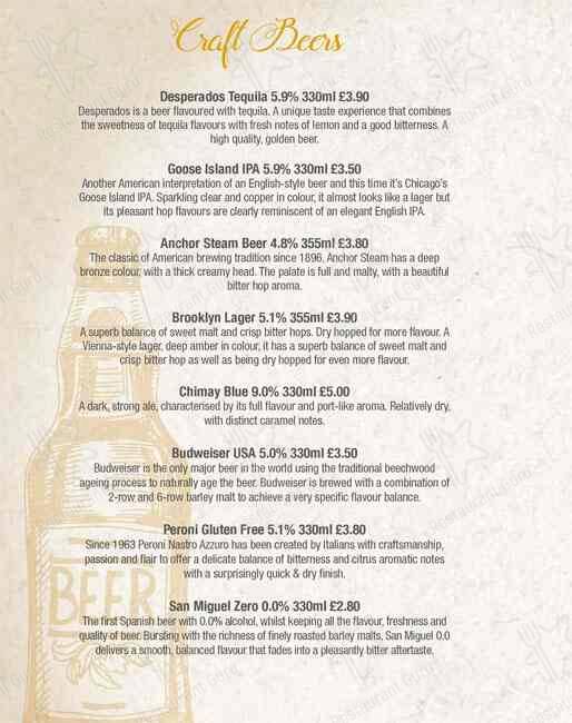 Menu at The Racehorse pub & bar, Warwick