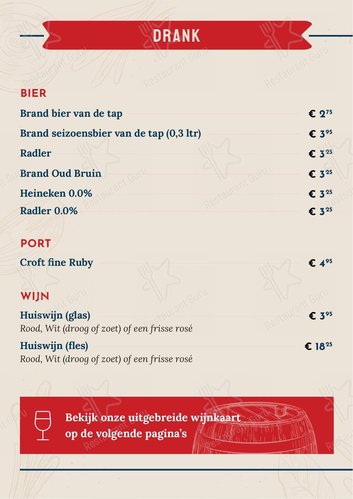 Menu au De Twee Gezusters, Heerlen