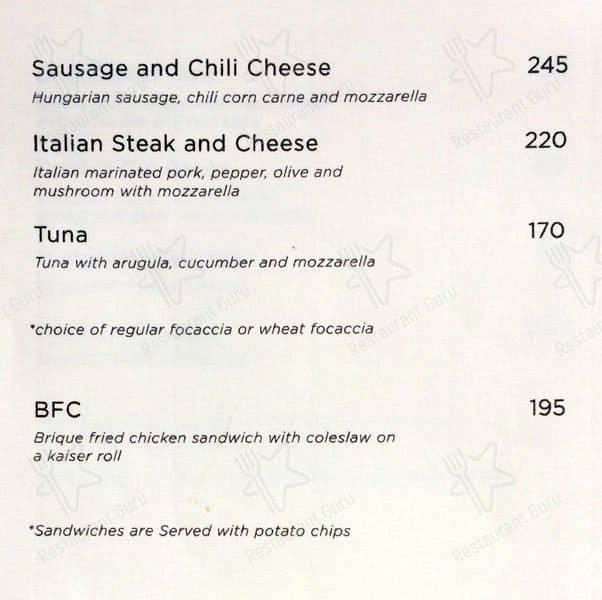 Menu at Brique Modern Kitchen cafe, Cebu City, ayala center cebu