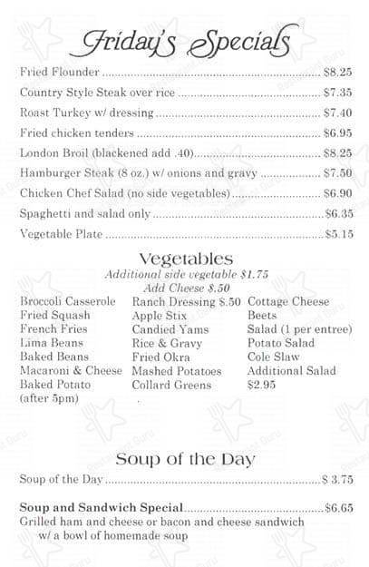 Menu at Americana Restaurant, Matthews, Matthews-Mint Hill Rd