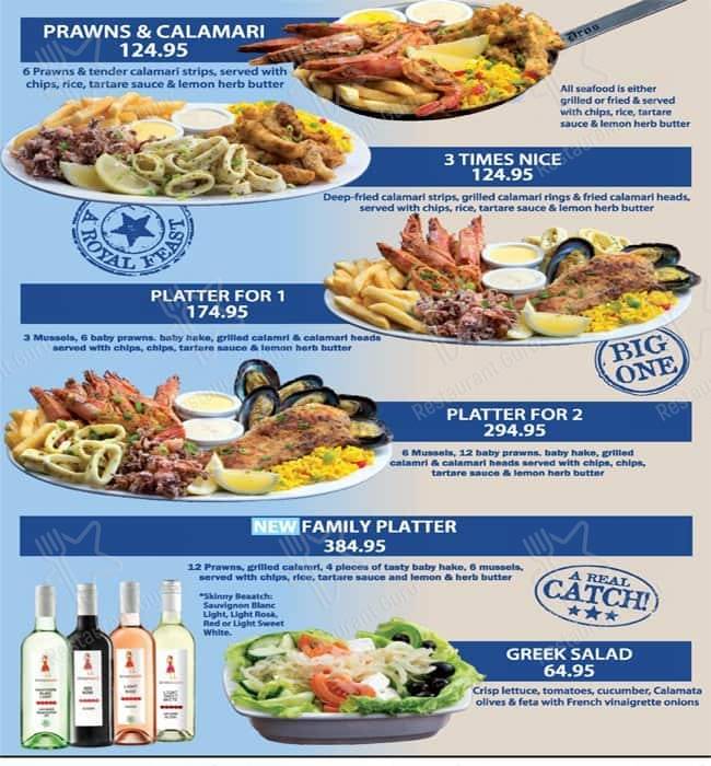 Menu at Dros Okavango restaurant, Cape Town, Okavango Crossing Shopping ...